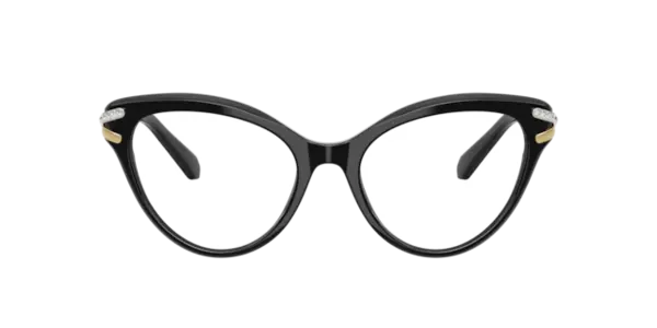 SWAROVSKI Acetate Cat-eye Eyeglasses - Black