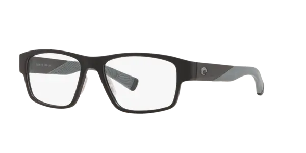 COSTA Rectangle Eyeglasses - Matte Black,gray Rubber