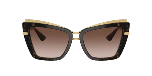 Dolce & Gabbana Cat Eye Sunglasses - Havana On White Barrow