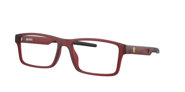 SCUDERIA FERRARI Rectangle Eyeglasses - Opal Matte Red