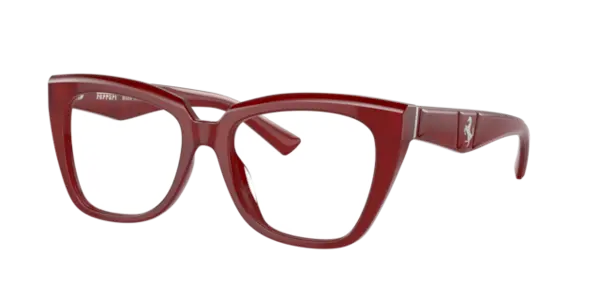 FERRARI Square Eyeglasses - Transparent Red