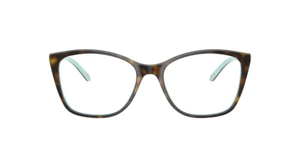 Tiffany & Co. Tf2160b Optical Square Frame Glasses - Havana On Tiffany Blue