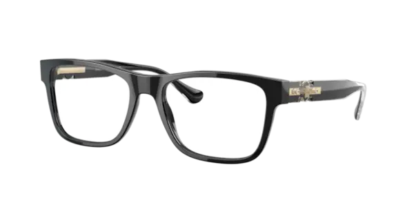 Versace Ve3303 Rectangular Eyeglasses - Black