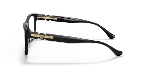 Versace Ve3303 Rectangular Eyeglasses - Black