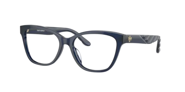 Tory Burch Rectangle Eyeglasses - Transparent Navy