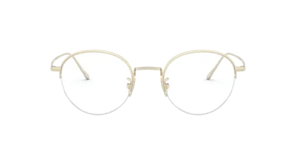 Giorgio Armani Round Eyeglasses - Brushed Soft Gold