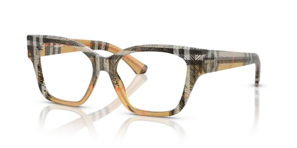 Burberry Full Rim Eyeglasses - Sable À Carreaux