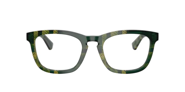 Burberry Square Eyeglasses - Check Green
