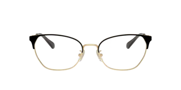 COACH Cat Eye Optical Glasses - Shiny Light Gold,black