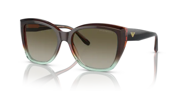 Emporio Armani Full Rim Sunglasses - Gradient Brown,green