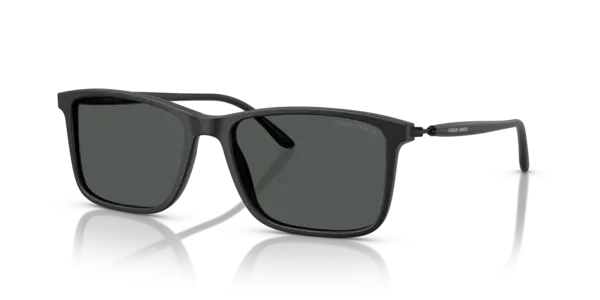 Giorgio Armani Rectangle Full Rim Sunglasses - Noir Mat