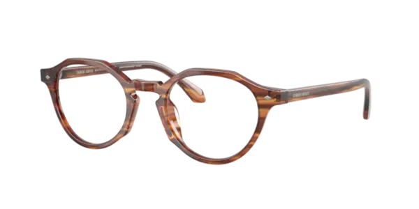 Giorgio Armani Phantos Eyeglasses - Striped Brown
