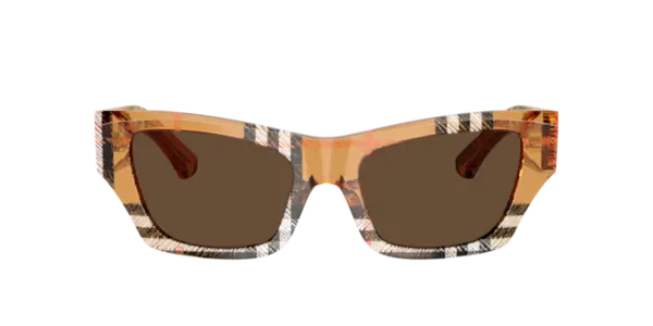 Burberry Cat-eye Sunglasses - Check Sand