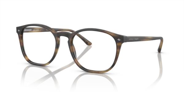 Giorgio Armani Ar7074 - Striped Matte Dark Brown