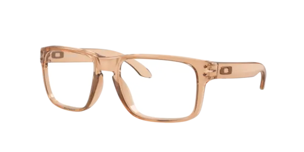 Oakley Full Rim Square Eyeglasses - Polished Transparent Sepia