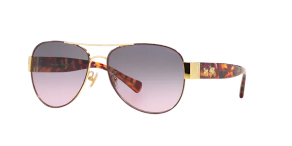 COACH Hc7059 Sunglasses - Púrpura Y Dorado