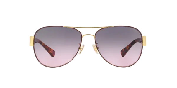 COACH Hc7059 Sunglasses - Púrpura Y Dorado