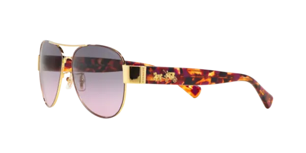 COACH Hc7059 Sunglasses - Púrpura Y Dorado
