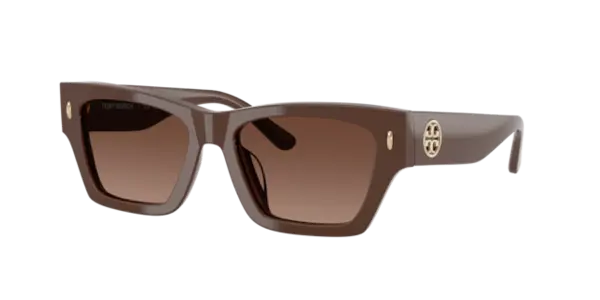 Tory Burch Rectangle Sunglasses - Solid Brown
