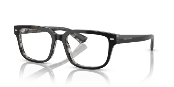 Dolce & Gabbana Dg3380 Eyeglasses - Noir Sur Gris Havana