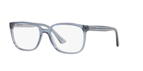 GLASSES.COM Full Rim Square Frame Eyeglasses - Transparent Blue
