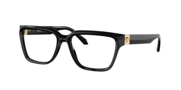 Versace Rectangle Eyeglasses - Black