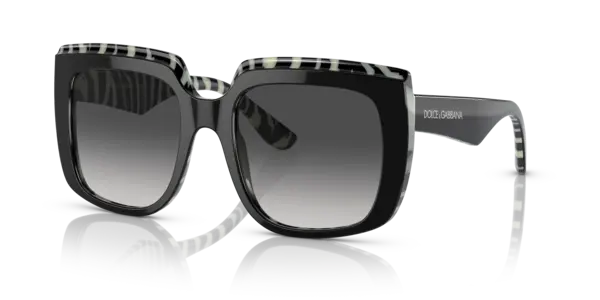 Dolce & Gabbana Dg4414 Sunglasses - Top Black On Zebra