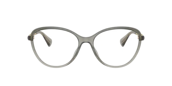 Ralph Lauren Oval Eyeglasses - Shiny Transparent Grey