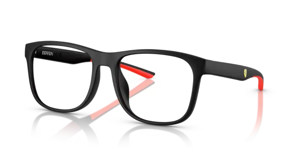 SCUDERIA FERRARI Full Rim Rectangle Eyeglasses - Noir Mat