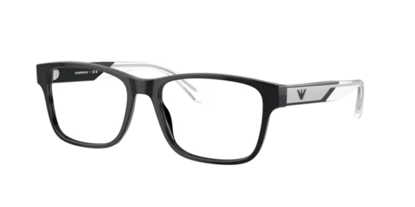 Emporio Armani Rectangle Eyeglasses - Black