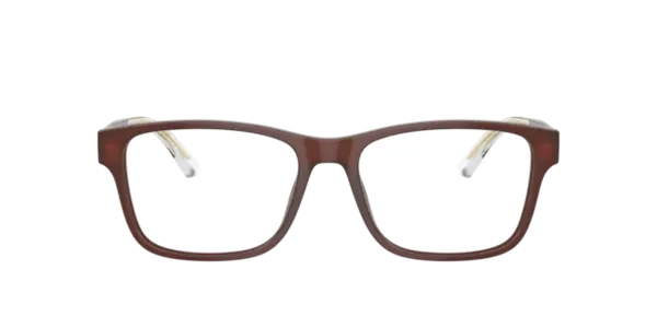 Emporio Armani Rectangle Eyeglasses - Shiny Opaline Brown