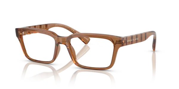 Armani Exchange Eyeglasses - Shiny Transparent Brown