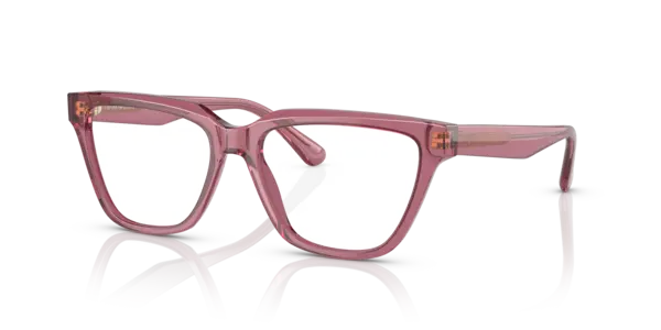 Emporio Armani Full Rim Eyeglasses - Transparent Rose Brillant