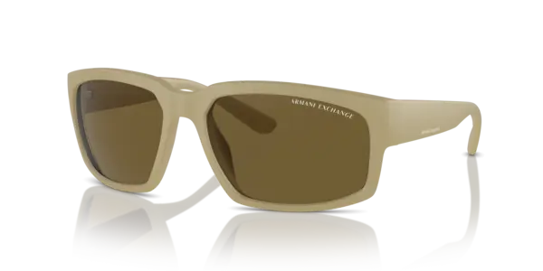 Armani Exchange Square Sunglasses Full Rim - Matte Beige