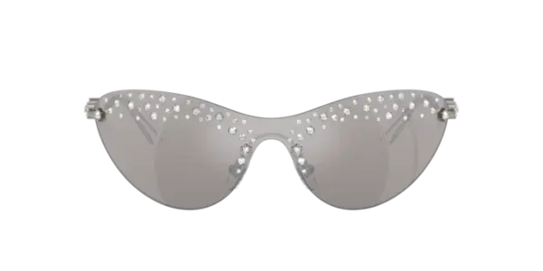 SWAROVSKI Irregular Sunglasses With Metal Frame - Gunmetal