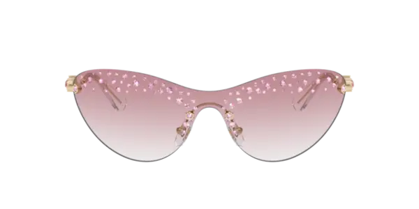 SWAROVSKI Irregular Sunglasses With Metal Frame - Pale Gold