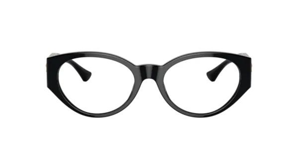 Versace Oval Eyeglasses - Noir