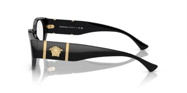 Versace Oval Eyeglasses - Noir