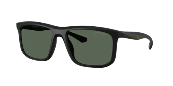 Emporio Armani Square Frame Sunglasses - Matte Black