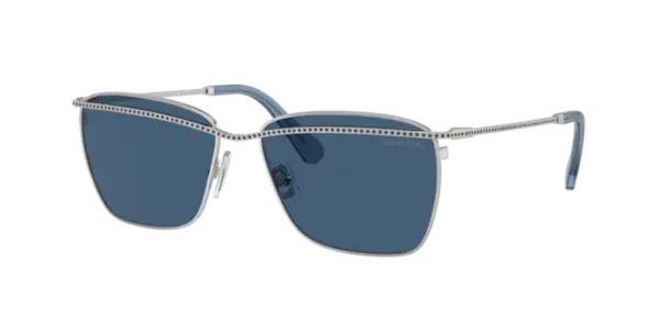 SWAROVSKI Rectangle Sunglasses - Dark Silver