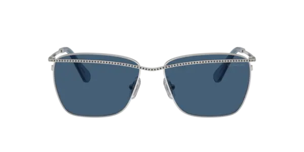 SWAROVSKI Rectangle Sunglasses - Dark Silver