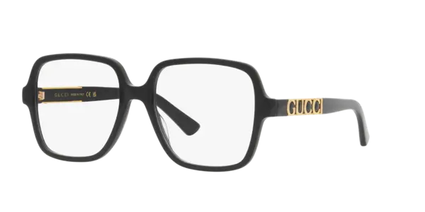 Gucci Full Rim Square Eyeglasses - Noir
