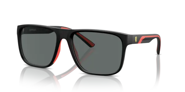SCUDERIA FERRARI Full Rim Square Sunglasses - Noir Mat