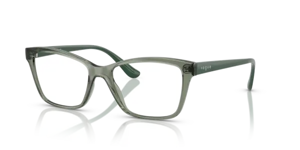 VOGUE EYEWEAR Full Rim Rectangle Eyeglasses - Vert Colvert Transparent