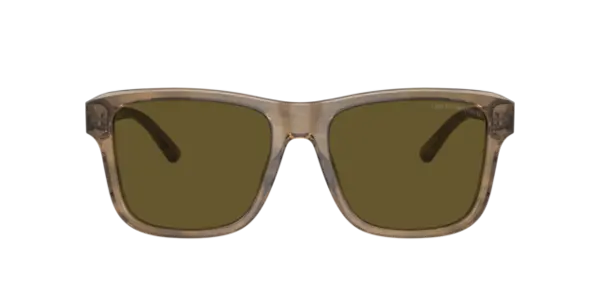 Emporio Armani Pillow Frame Sunglasses - Shiny Green,top Brown