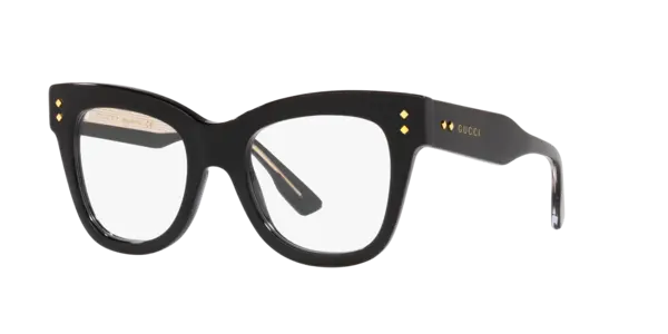 Gucci Full Rim Square Frame Eyeglasses - Noir