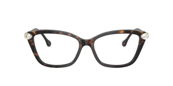 SWAROVSKI Acetate Cat Eye Eyeglasses - Havana