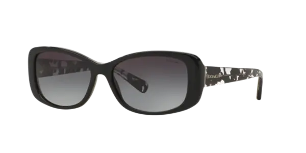 COACH Rectangle Full Rim Sunglasses - Noir