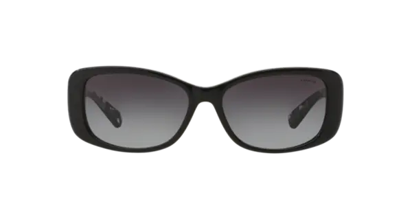 COACH Rectangle Full Rim Sunglasses - Noir