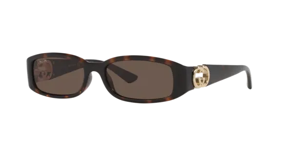 Gucci Full Rim Square Frame Sunglasses - Écaille De Tortue